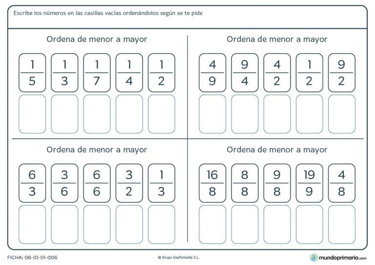 📚Ejercicios De Lectura Y Escritura De Fracciones - PDF - Imprimir ...