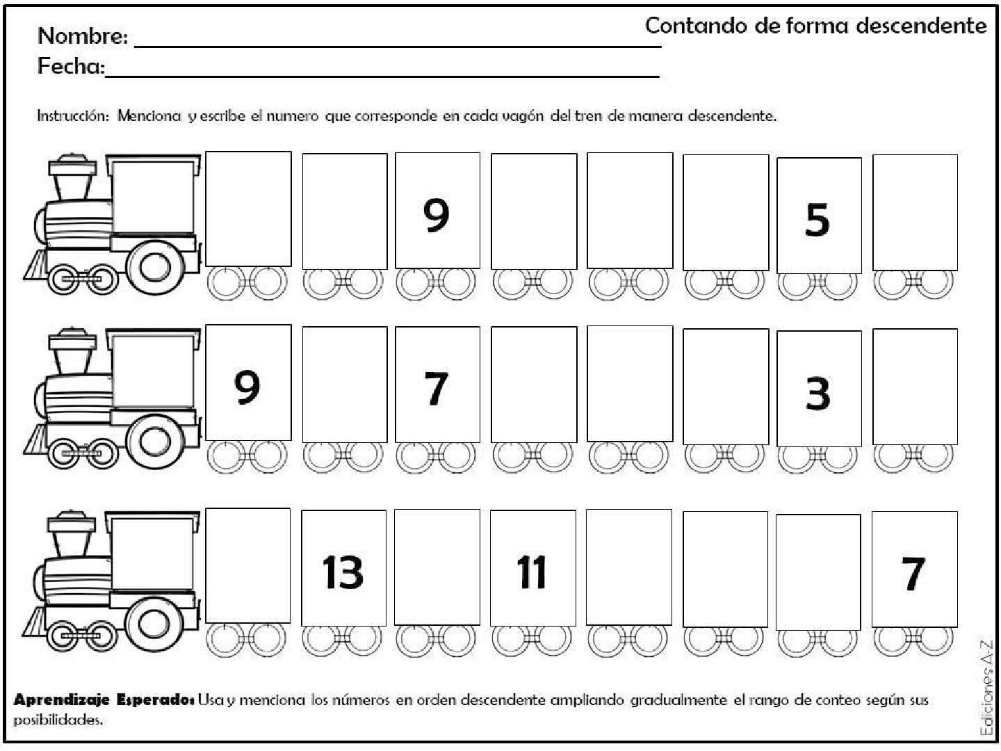 [PDF] Fichas de Pensamiento Matemático para Preescolar | Técnicas Para ...
